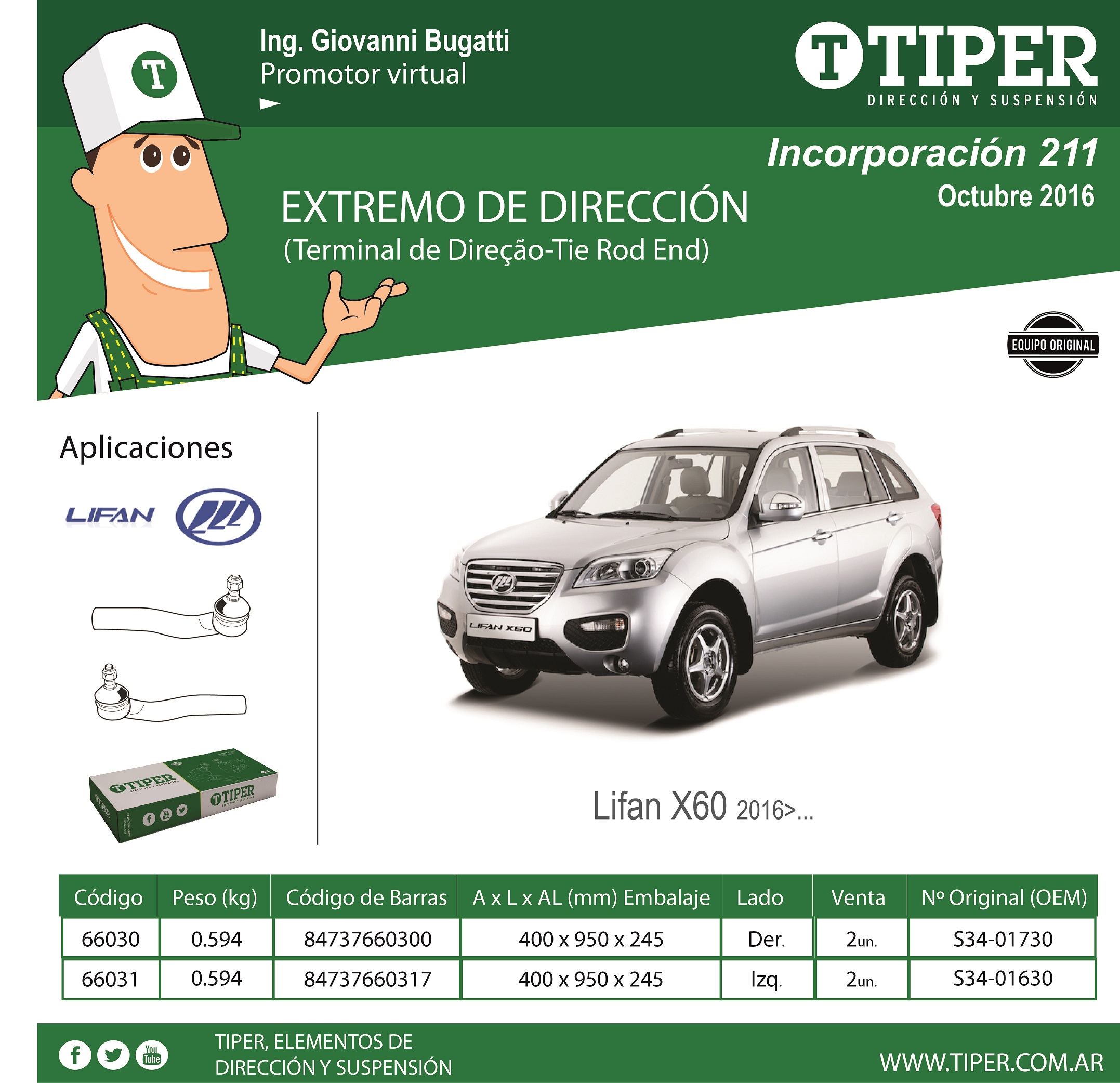 Tiper - Dirección y Suspensión
