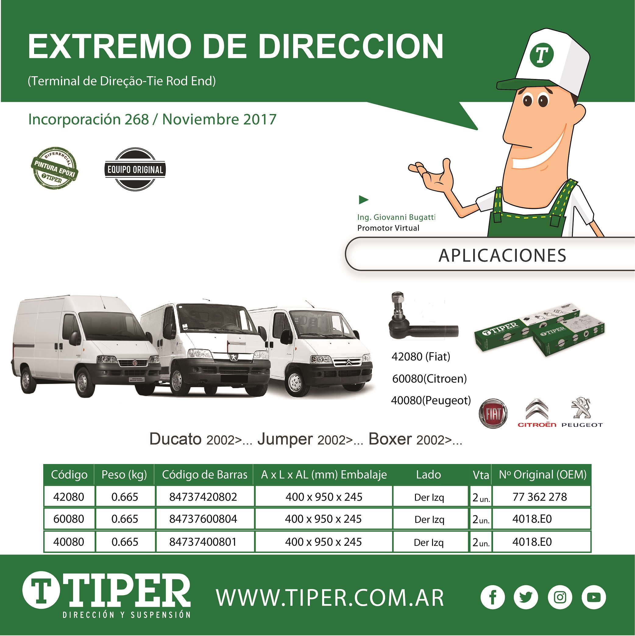 Tiper - Dirección y Suspensión