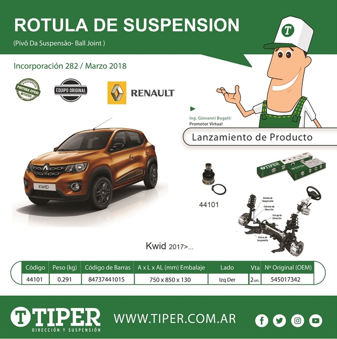 Tiper - Dirección y Suspensión