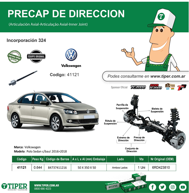 Tiper - Dirección y Suspensión